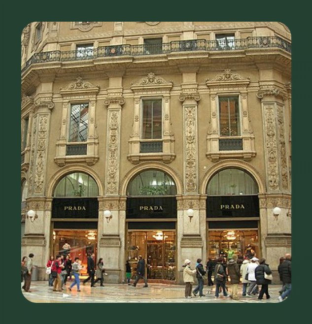 Prada ประวัติความเป็นมาจากปี 1913 ประวัติศาสตร์แฟชั่นแบรนด์